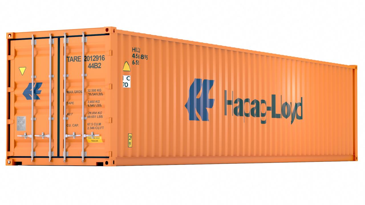 Hapag lloyd Shipping Container | 3D Model | 3DModels.gr