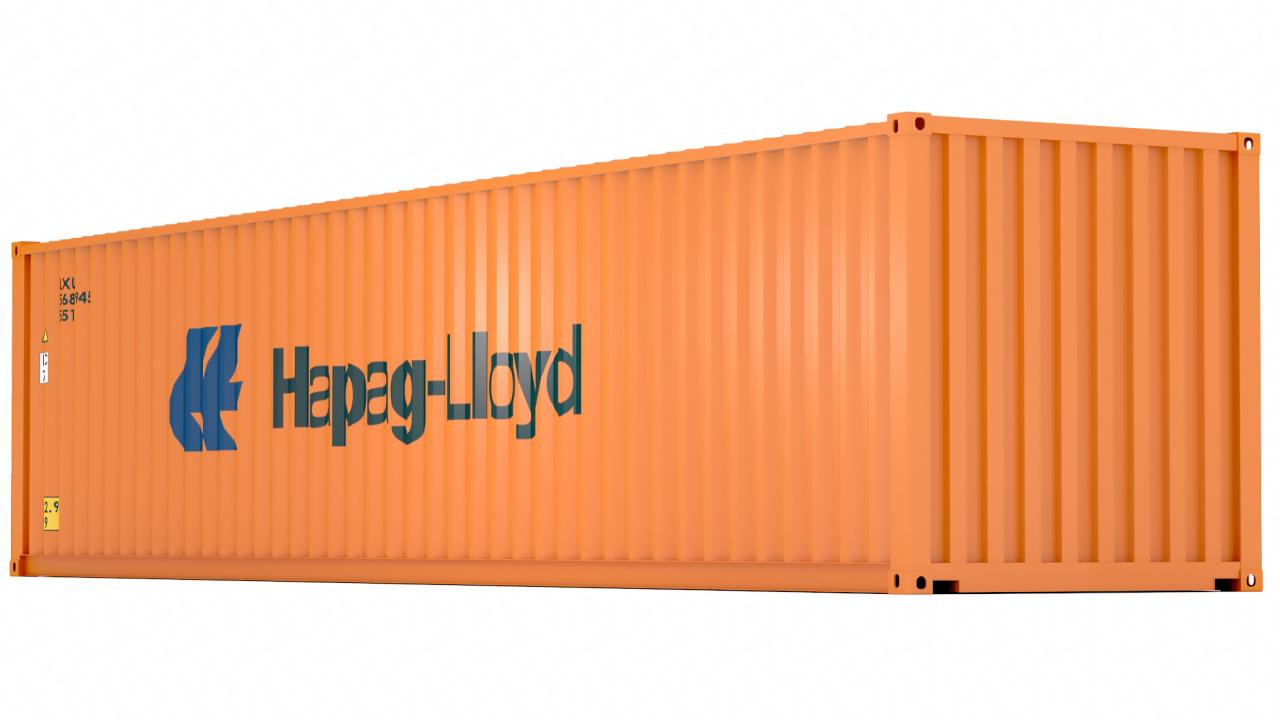 Hapag lloyd Shipping Container | 3D Model | 3DModels.gr