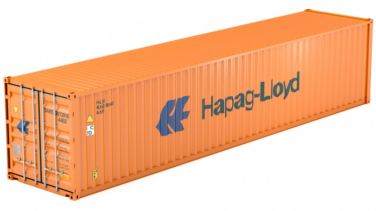 Hapag lloyd Shipping Container | 3D Model | 3DModels.gr