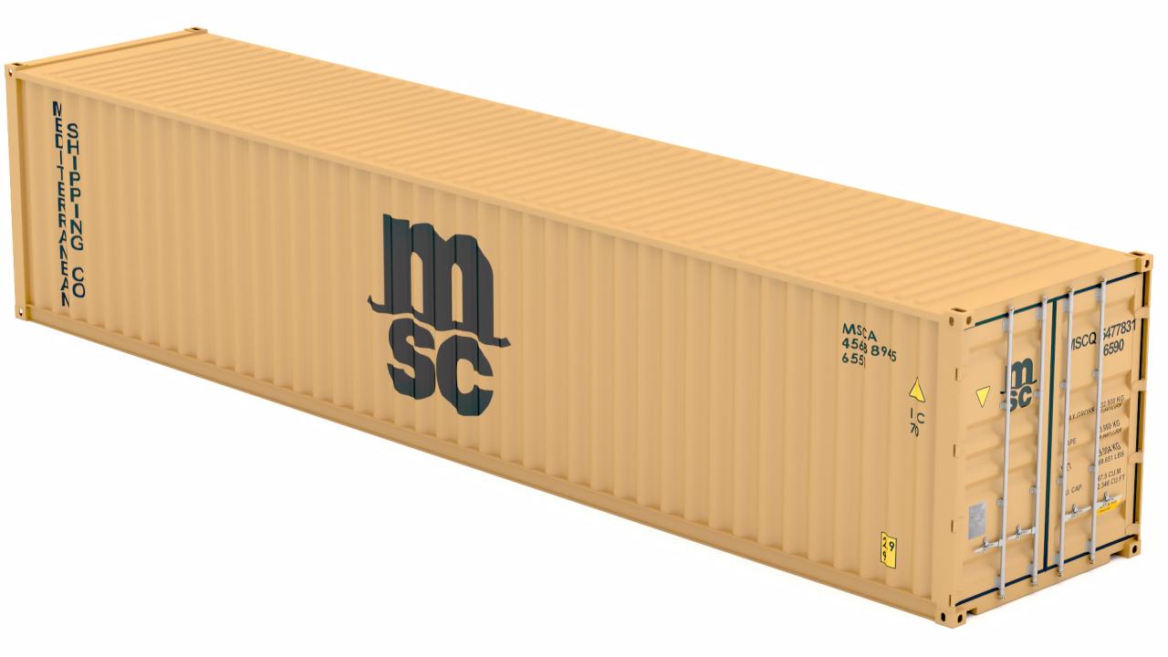 Mediterranean Shipping Company MSC Container | 3D Model | 3DModels.gr